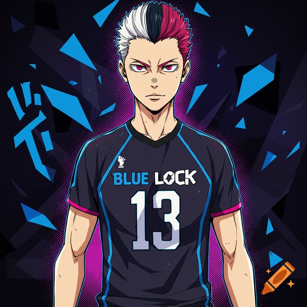 Igaguri from Blue Lock with Karasu's haircut on Craiyon