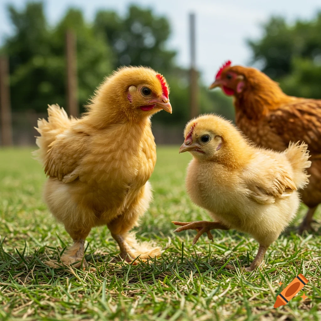 Cartoon chicken ready to fight on Craiyon