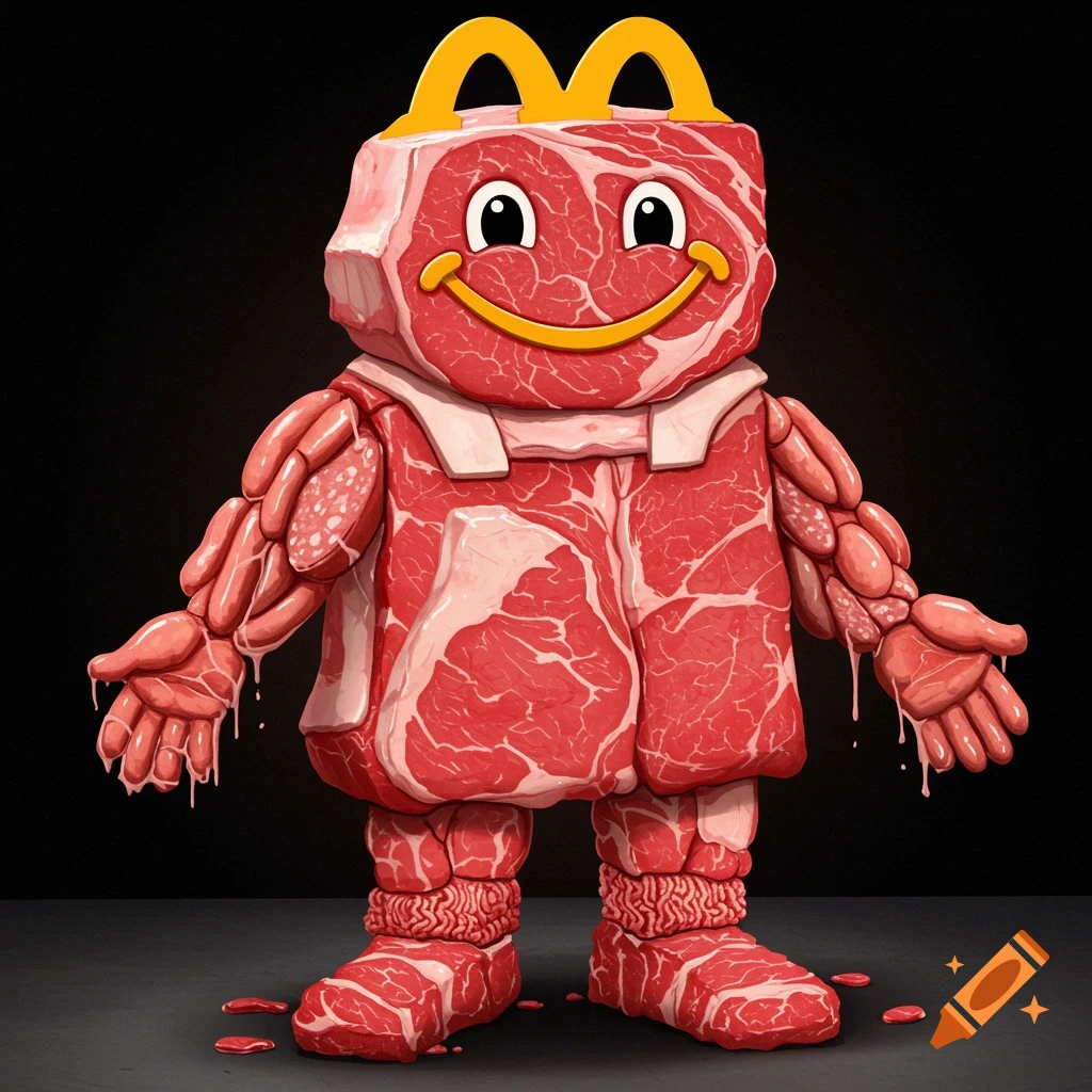 Happy Meal made of meat on Craiyon