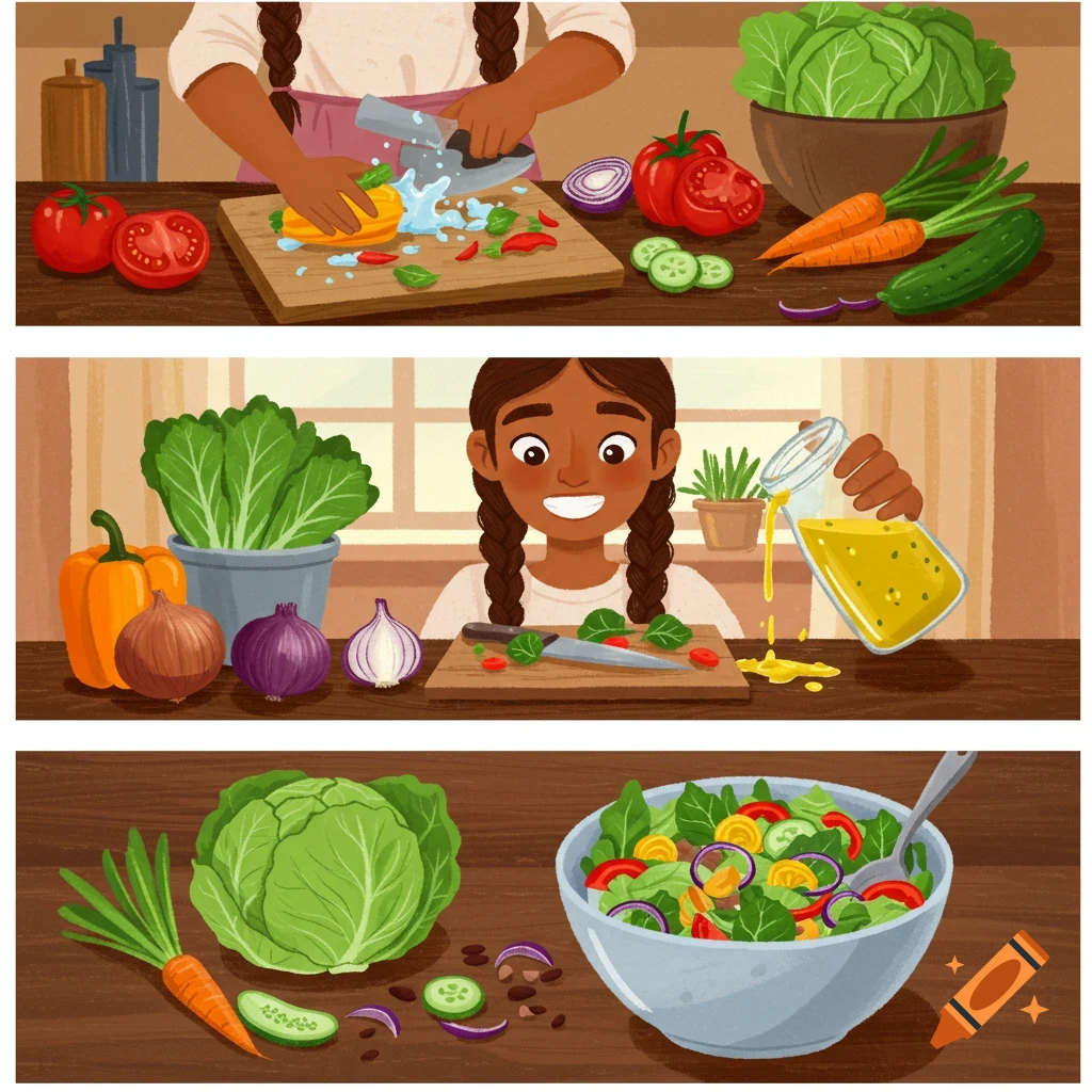 Coloring page of a superhero child with bubbles showing healthy food ...