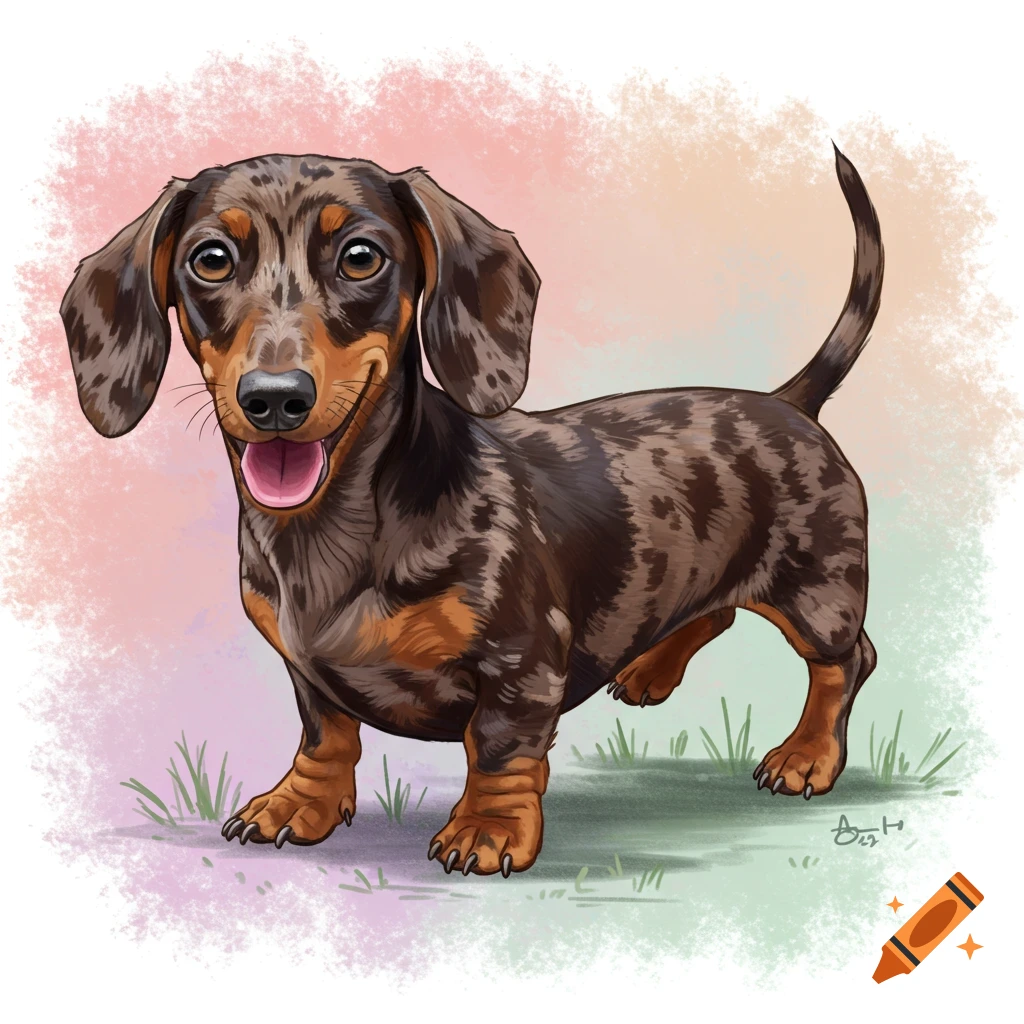 Dapple dachshund on Craiyon