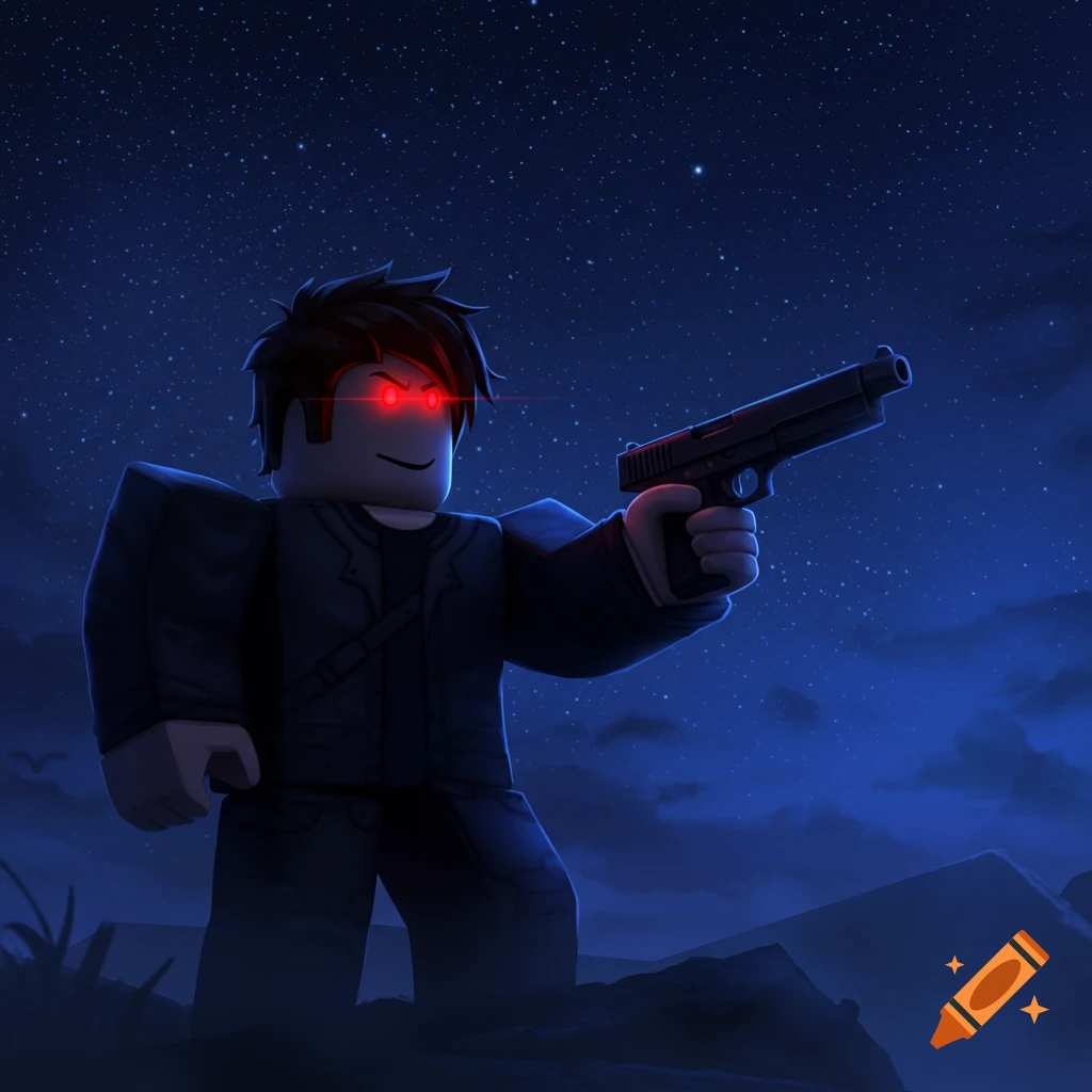 Roblox character in FBI gear holding a gun with 'BASIC FPS' text at the ...