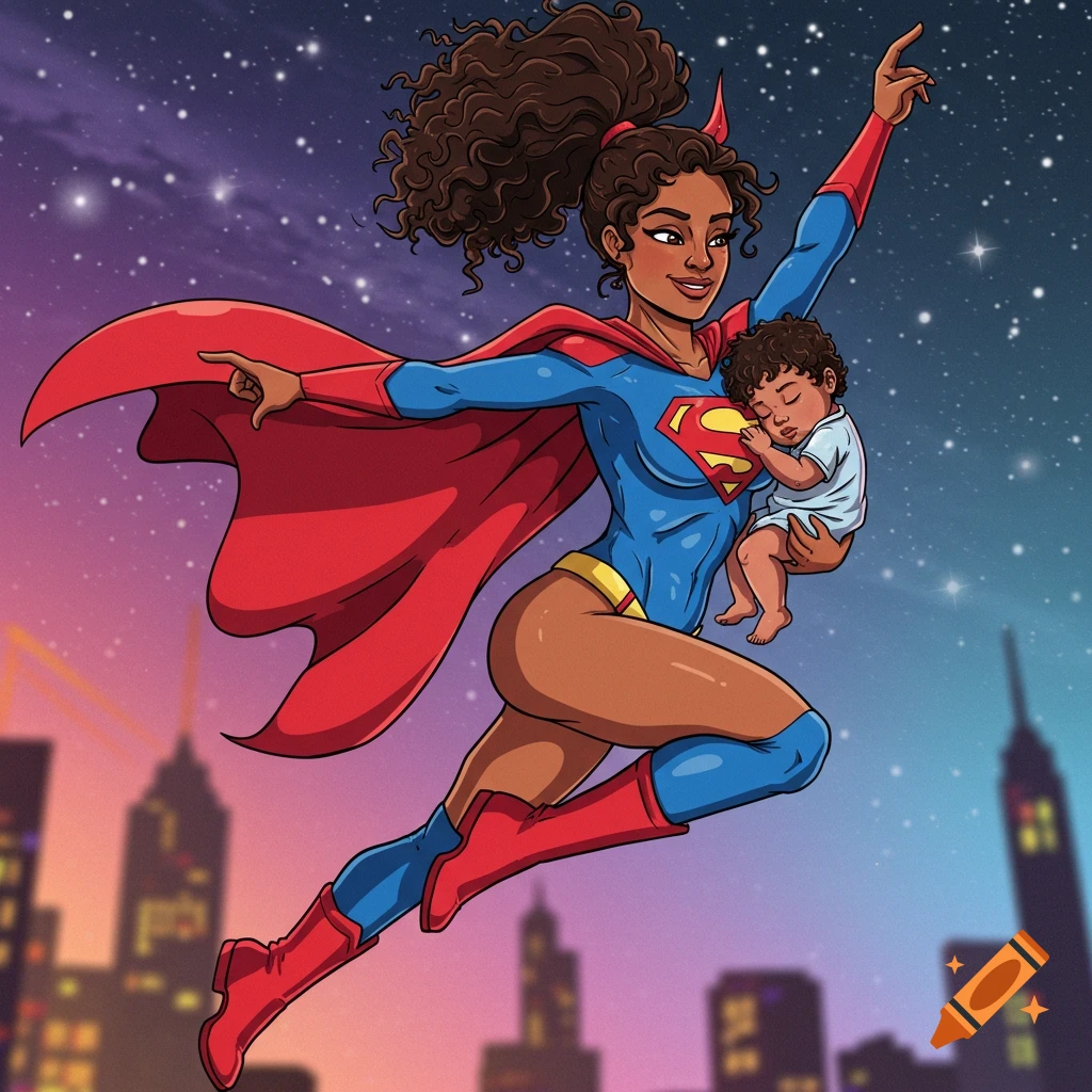 Super women mom on Craiyon