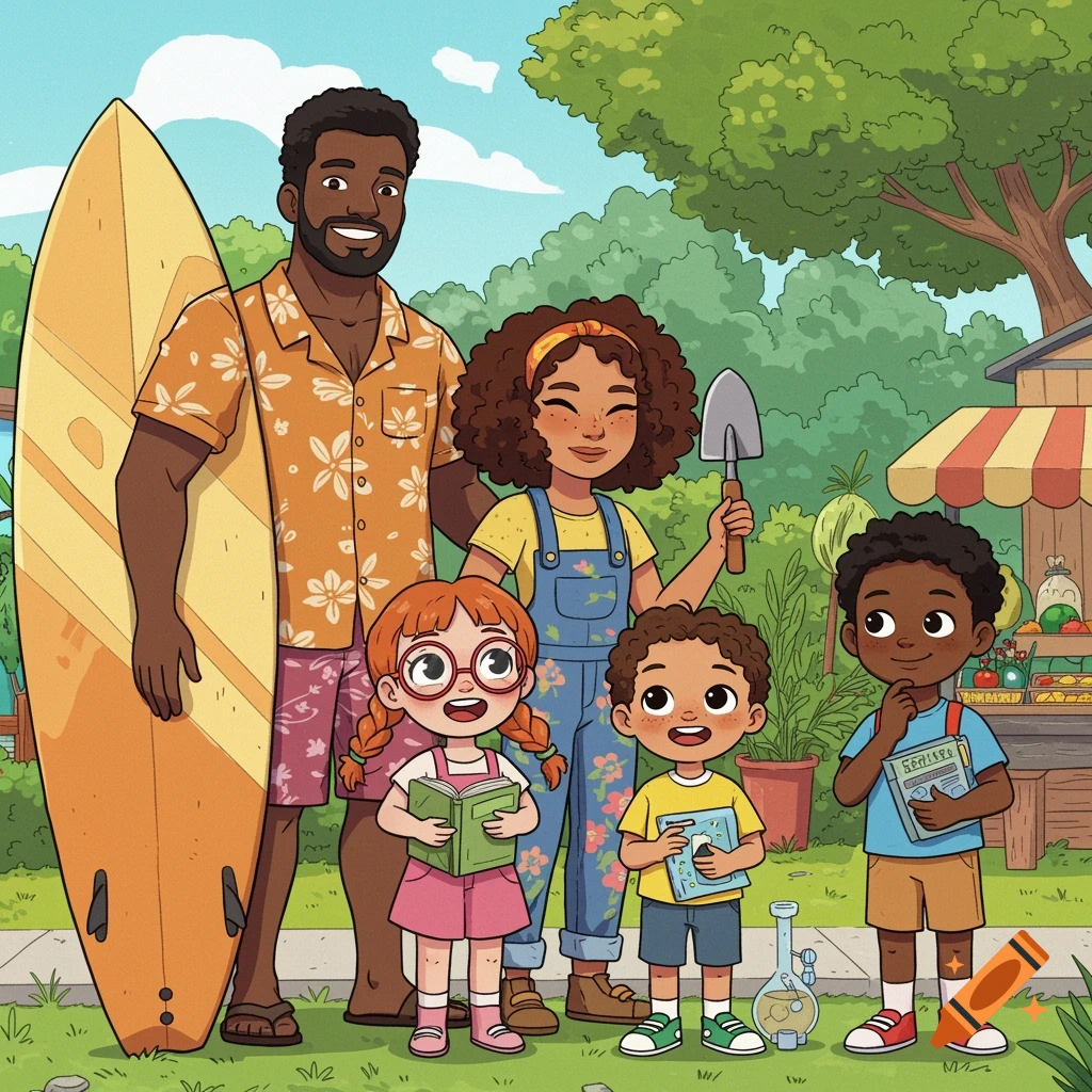 A vibrant cartoon illustration of a large group of diverse children and ...