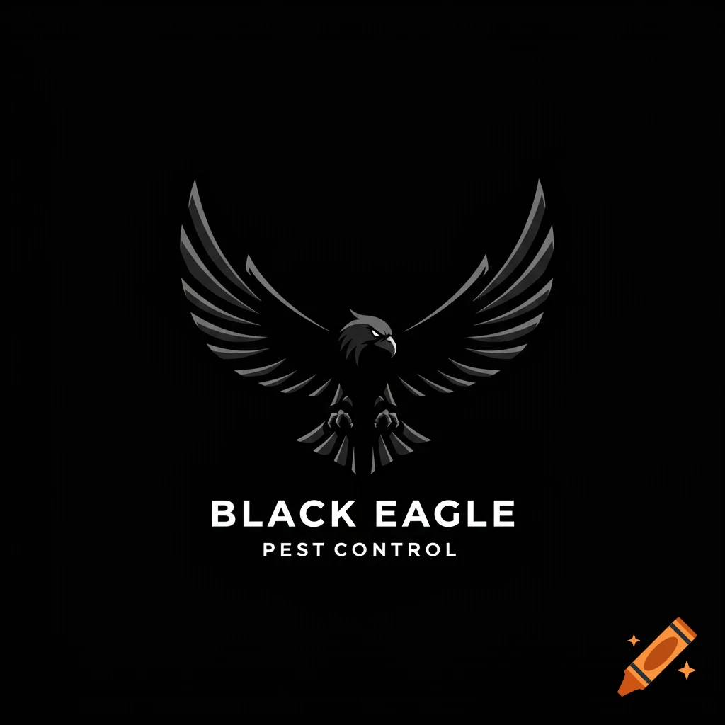 Logo with black eagle graphic and 'Black Eagle Pest Control' text. on ...