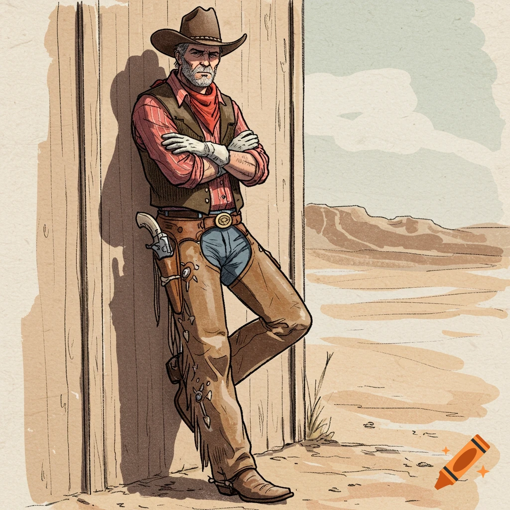Cowboy Pencil Drawing