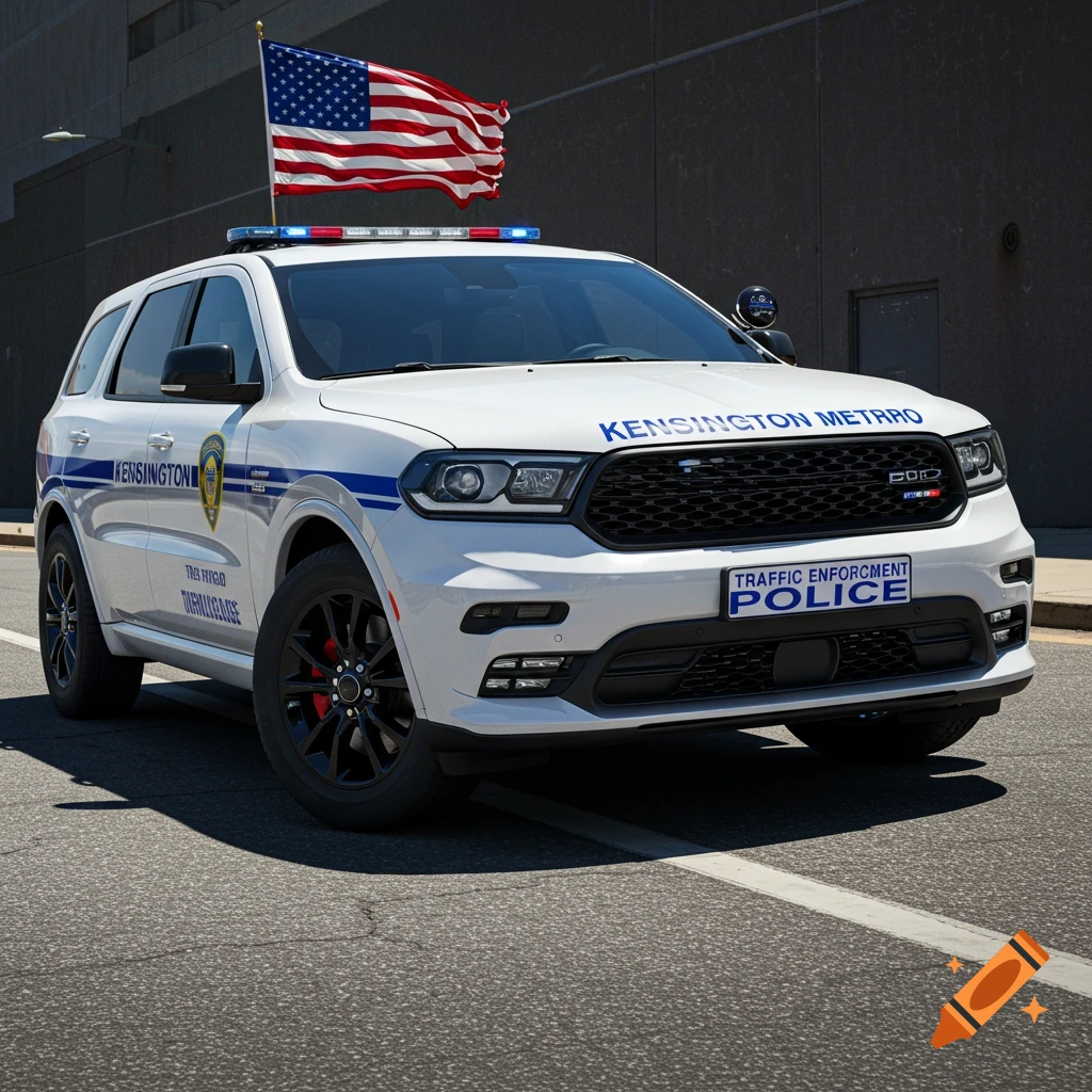 2022 Dodge Durango Kensington Metro Police vehicle on Craiyon