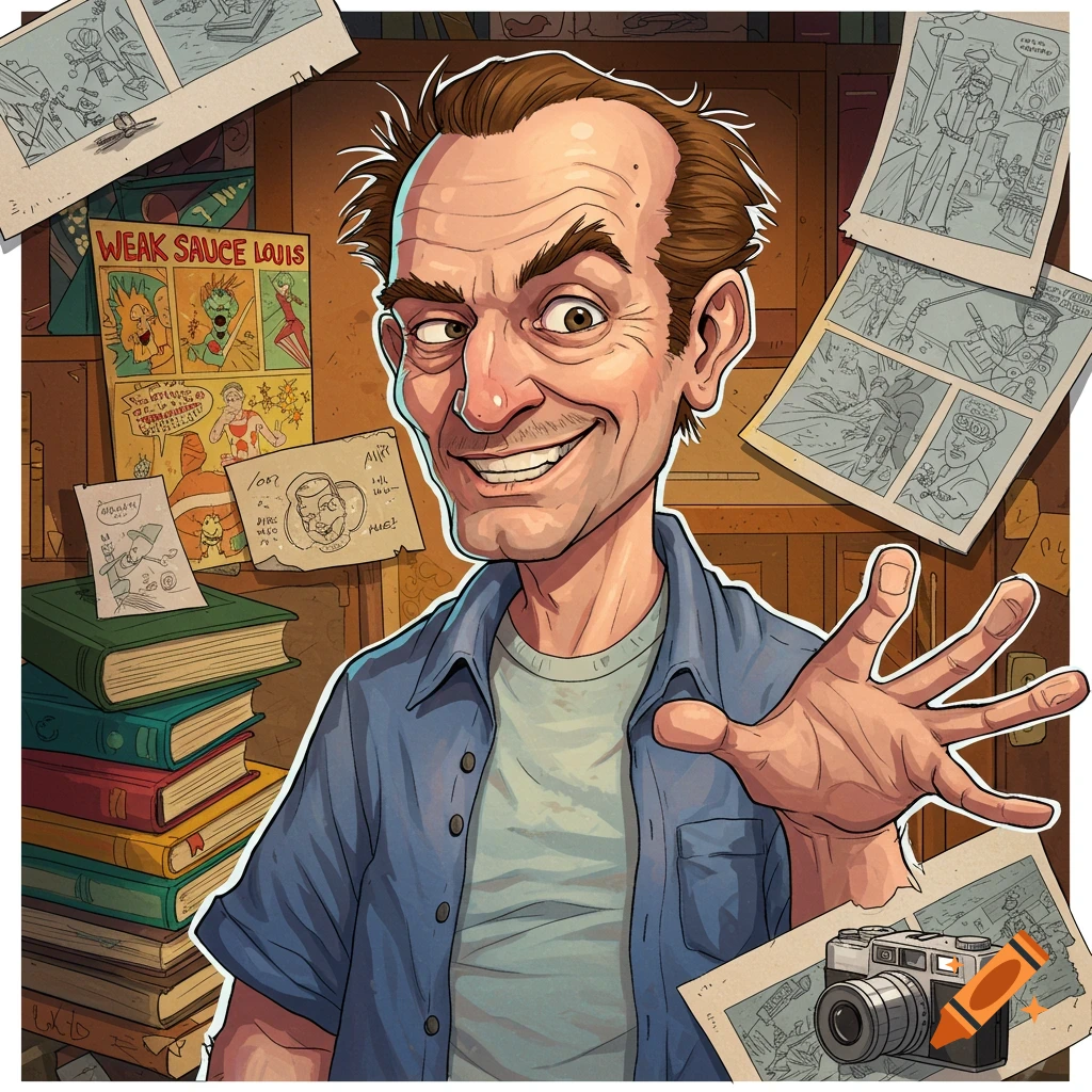 Comic book style image of a man pointing, with 'COMIC BOOK STYLE' text ...