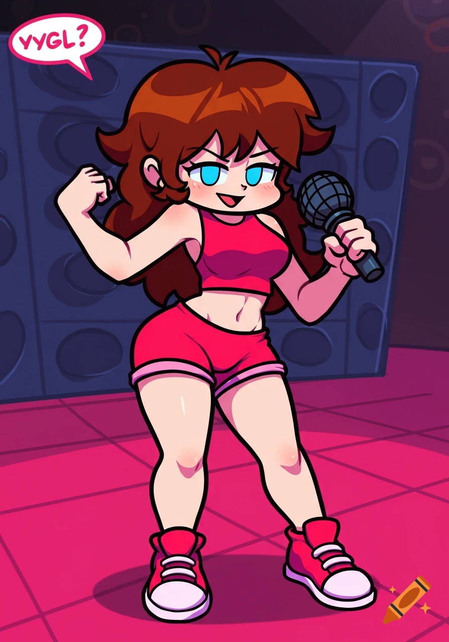 Girlfriend from Friday Night Funkin' on Craiyon