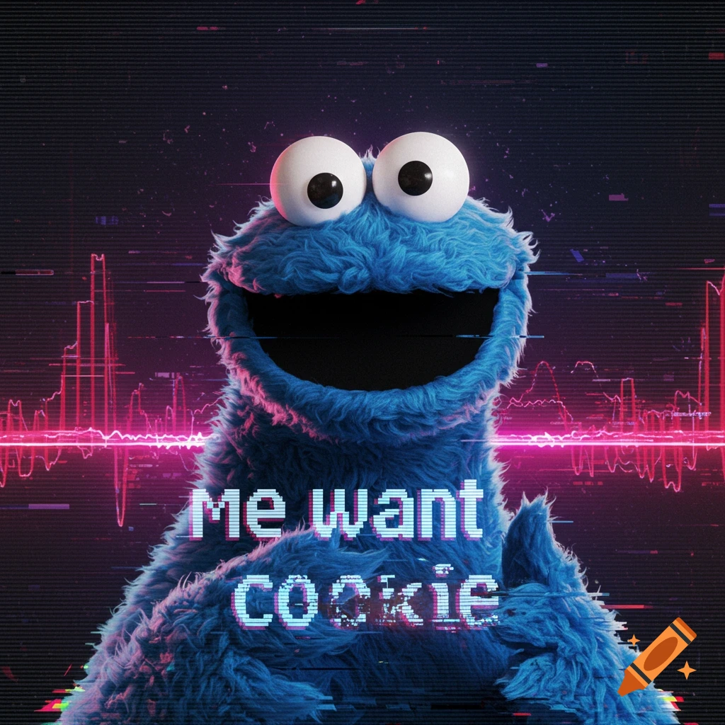 Autotuned Cookie Monster on Craiyon