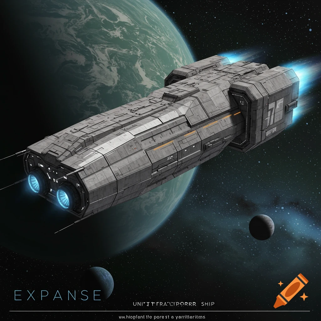 Science fiction Unity Transport spaceship inspired by The Expanse on ...