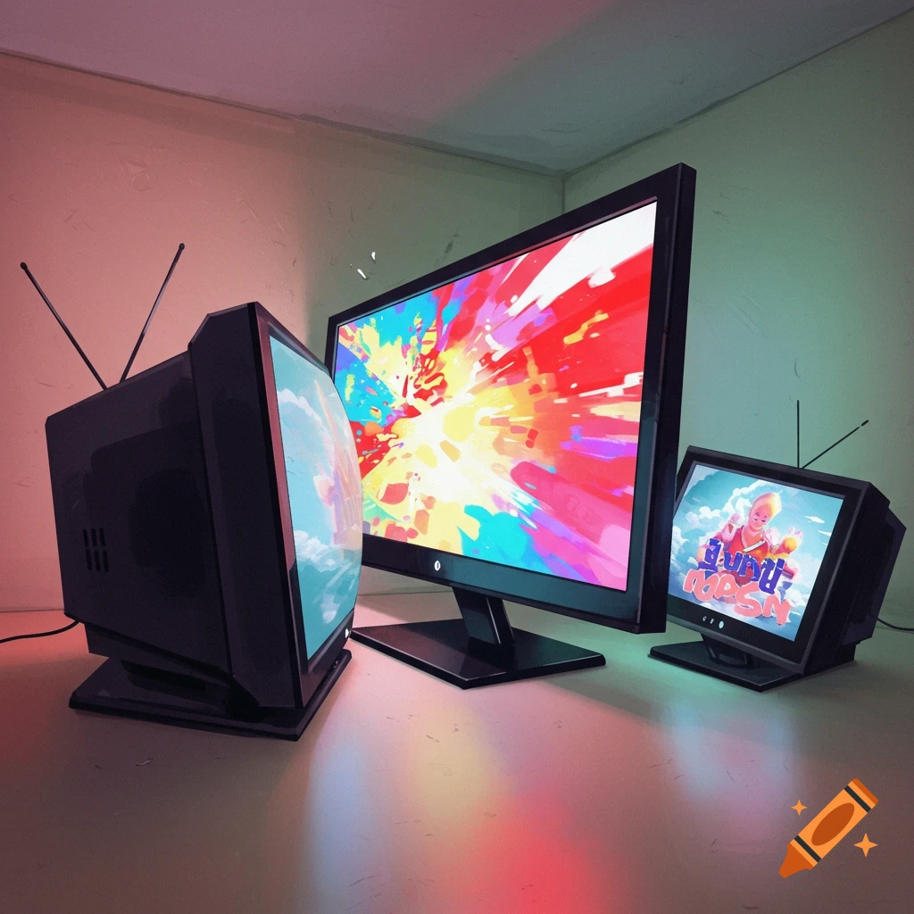 Flat screen televisions on Craiyon