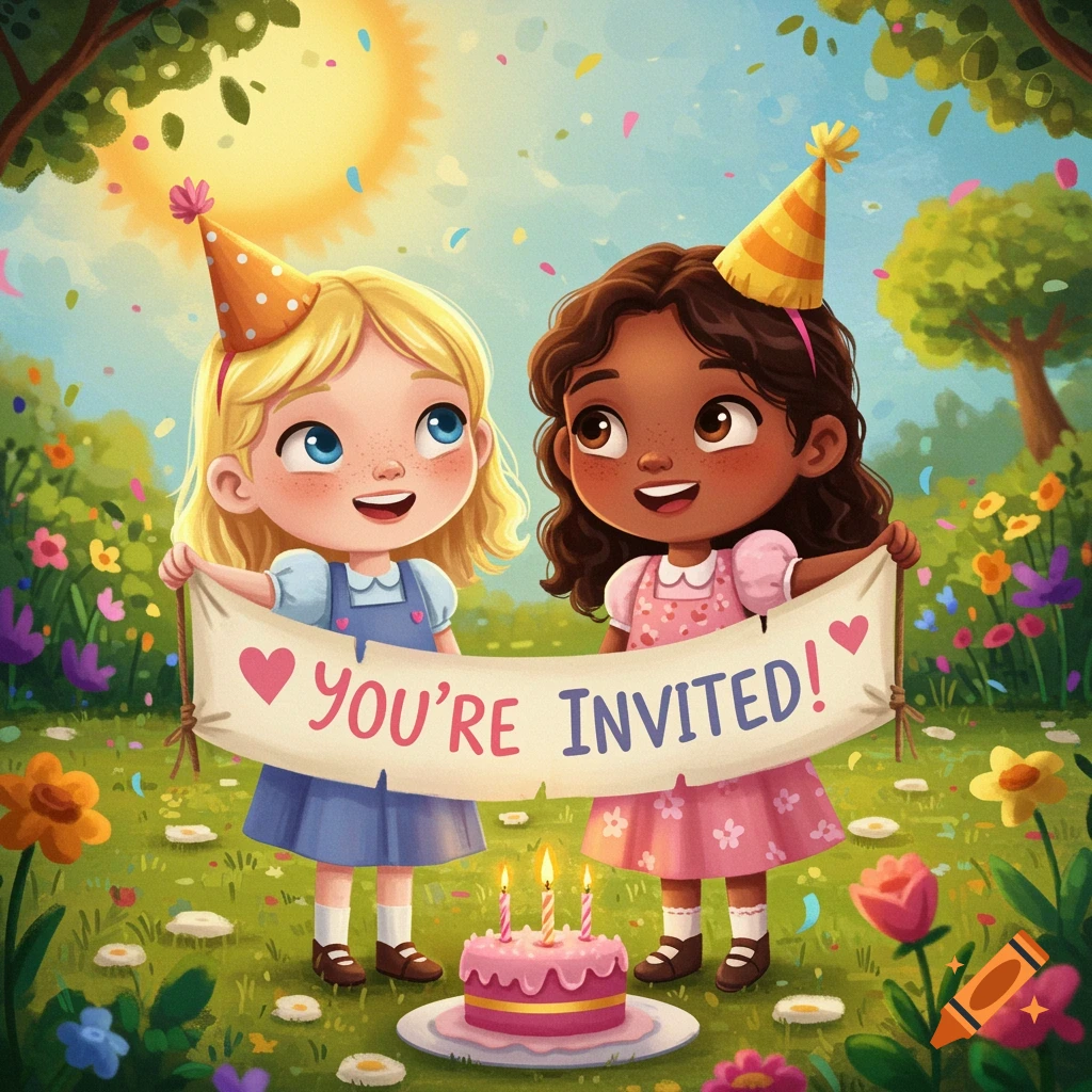Birthday Invitation created on Craiyon