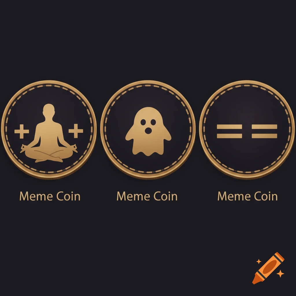 Meditation pose + ghost = Meme Coin on Craiyon