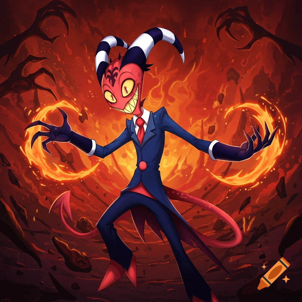 Blitzo from Helluva Boss on Craiyon