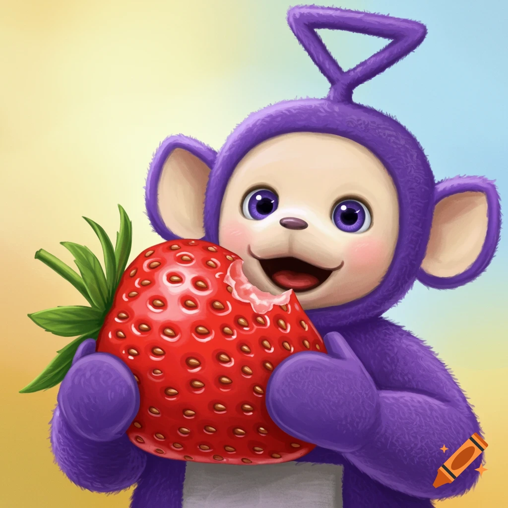 A vibrant illustration shows CoComelon and Teletubbies characters playing together in a sunny ...