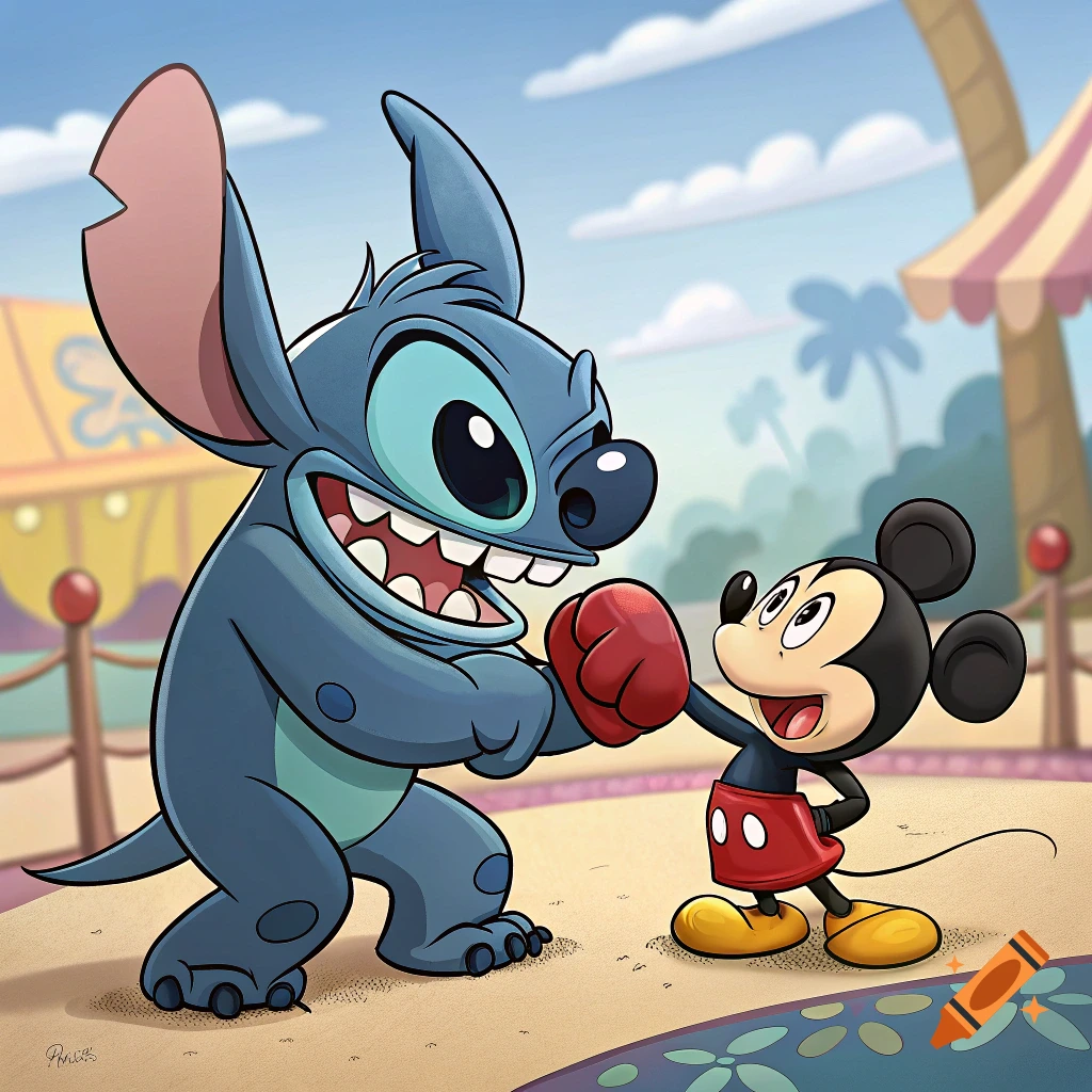 Creepy depiction of a well-known cartoon character on Craiyon