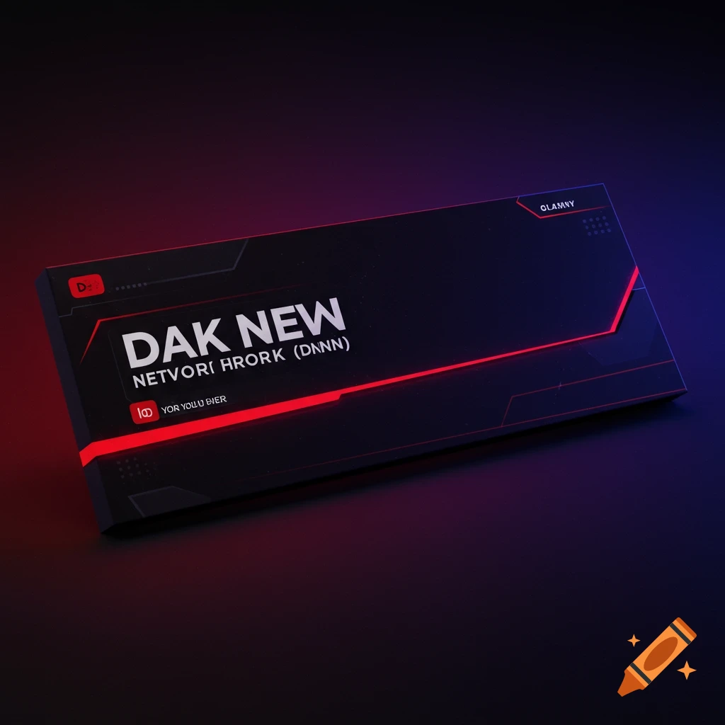 Dark News Network (DNN) YouTube banner with a modern, minimalist design ...