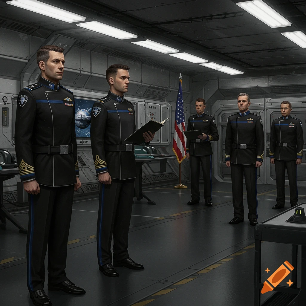 United Colonies Space Force concept art on Craiyon