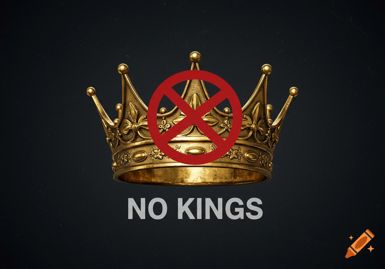 A yellow crown with a red circle and diagonal line over it, signifying ...