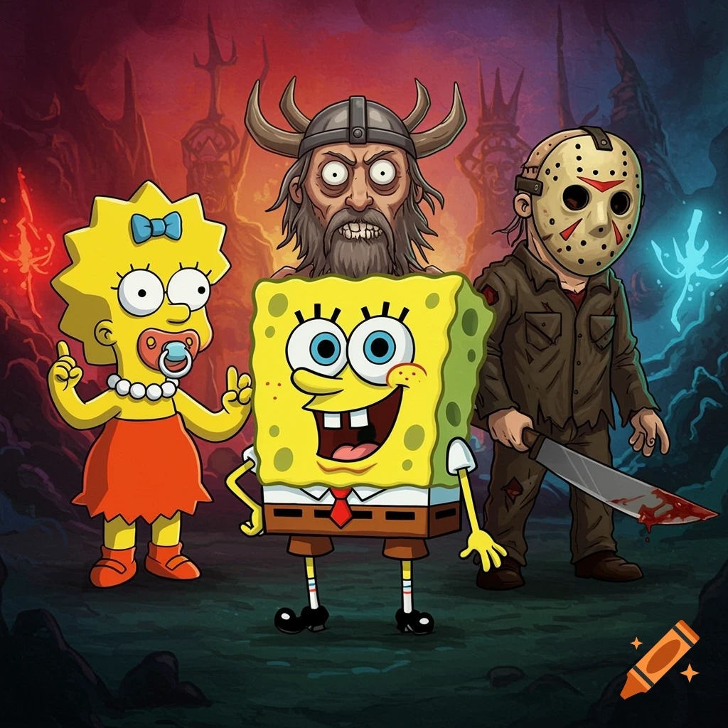 Triumvirate Norns as Maggie Simpson, Spongebob, and Jason Voorhees on ...
