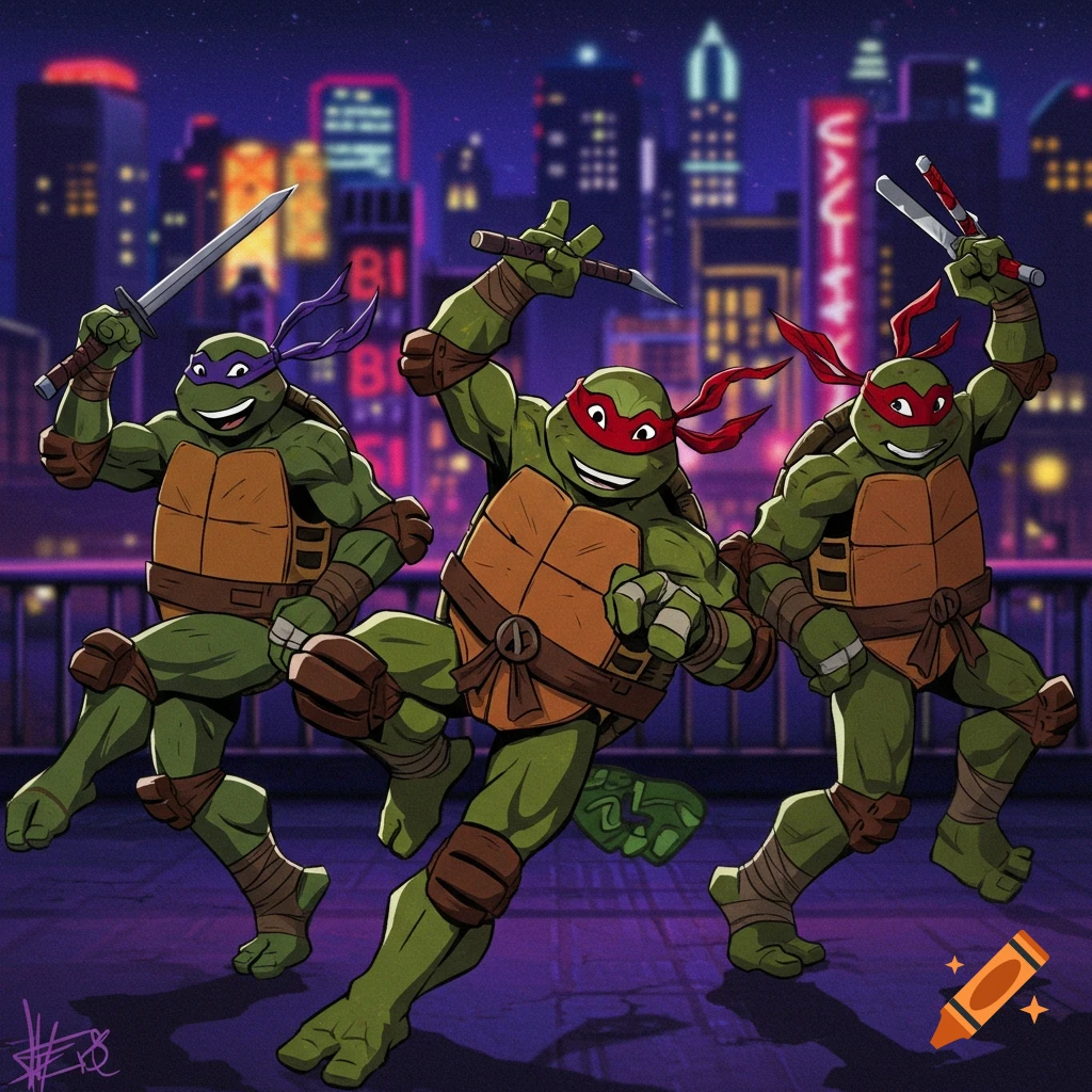 Teenage Mutant Ninja Turtles created on Craiyon