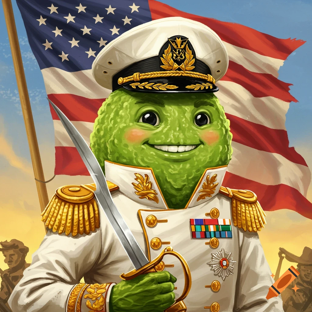 Guacamole admiral with Western flag on Craiyon