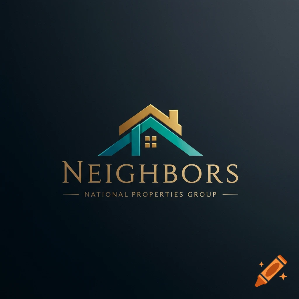 Logo for Neighbors National Properties Group with a house icon. on Craiyon