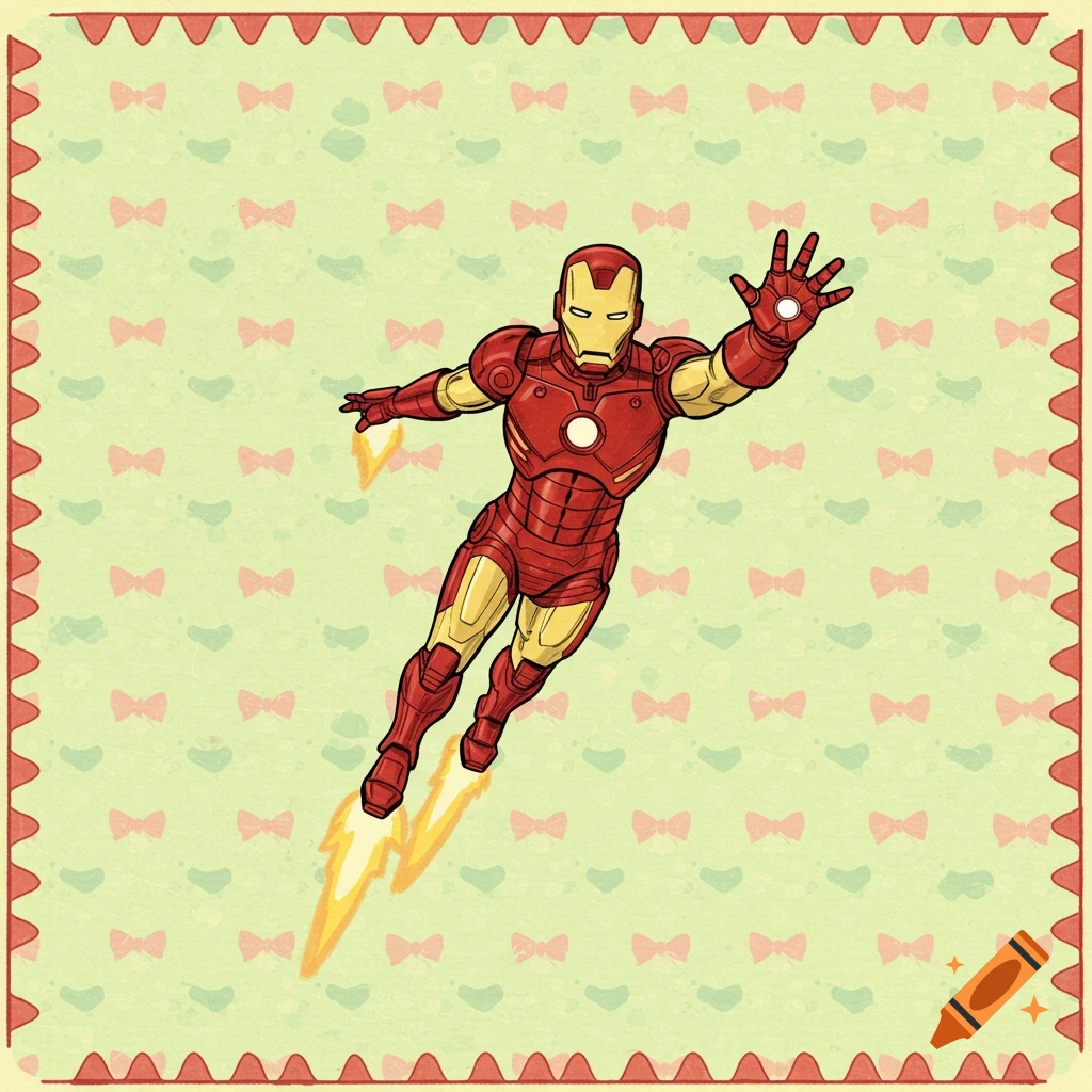 Iron Man Cartoon Drawing Flying