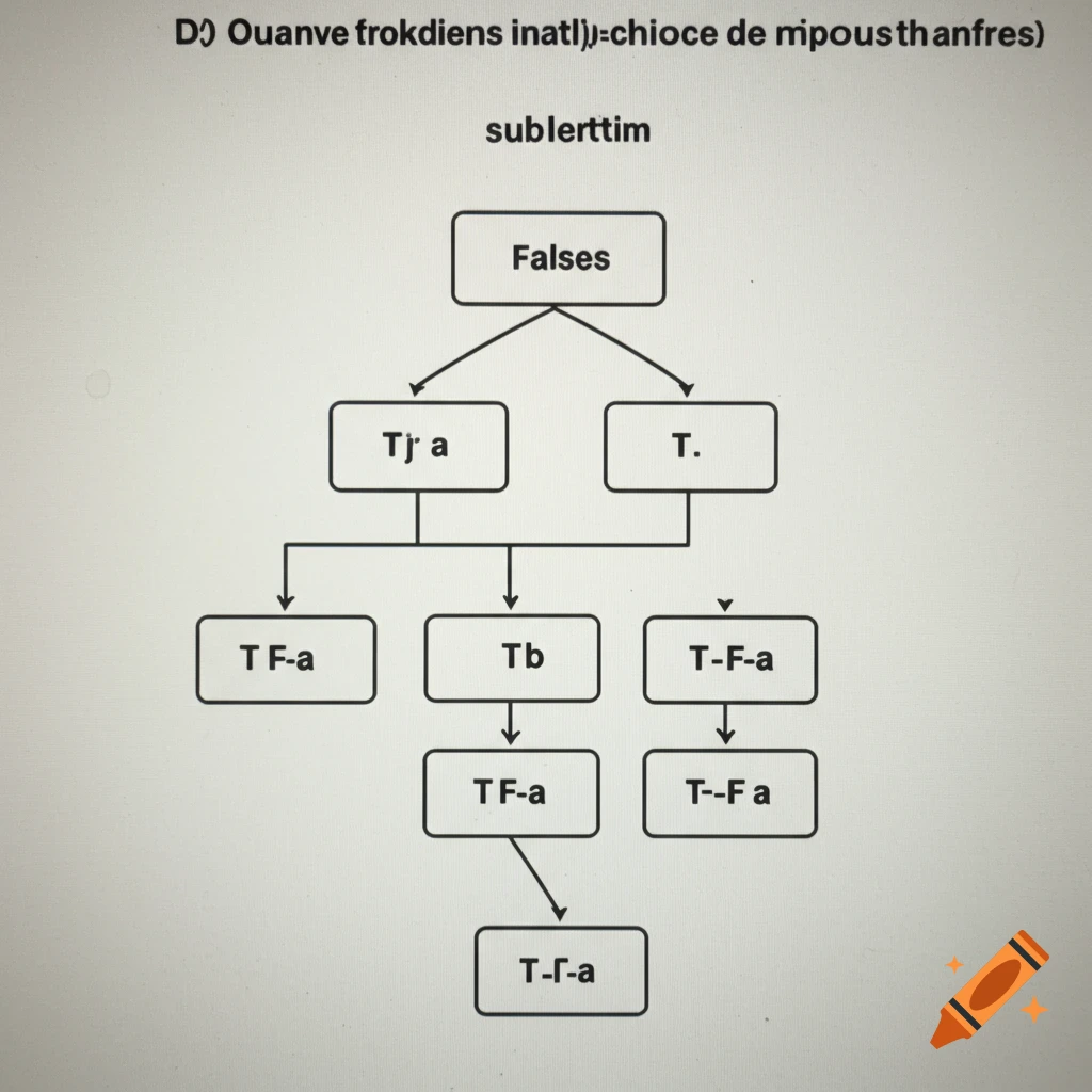 Tree diagram illustrating True/False and multiple-choice question ...