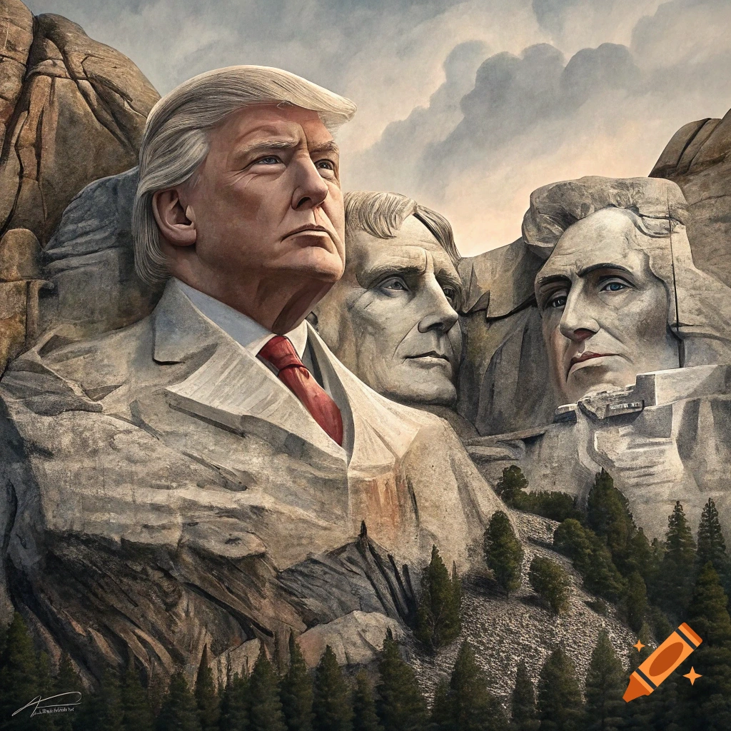 Mount Rushmore sculpture with the faces of George Washington, Abraham ...