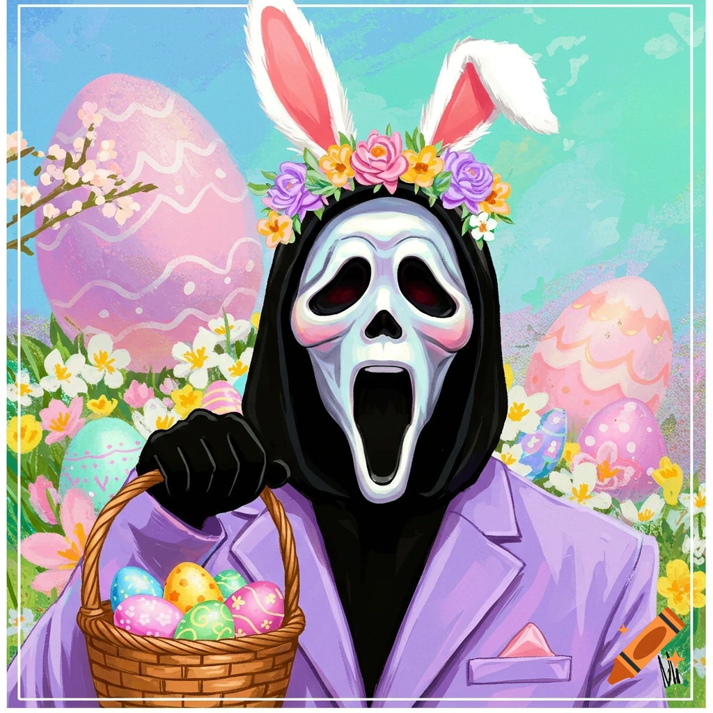 Easter-themed Ghostface on Craiyon