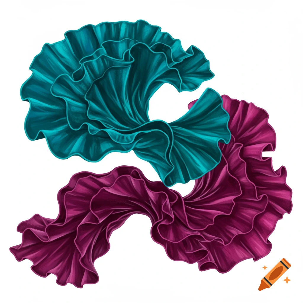 Flying ruffles on Craiyon