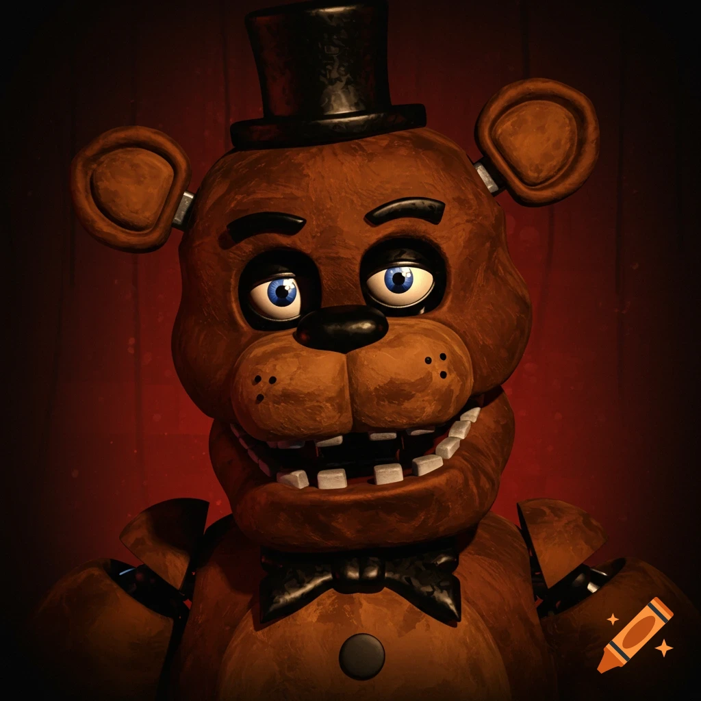 Freddy Fazbear from Five Nights at Freddy's, a damaged animatronic bear ...