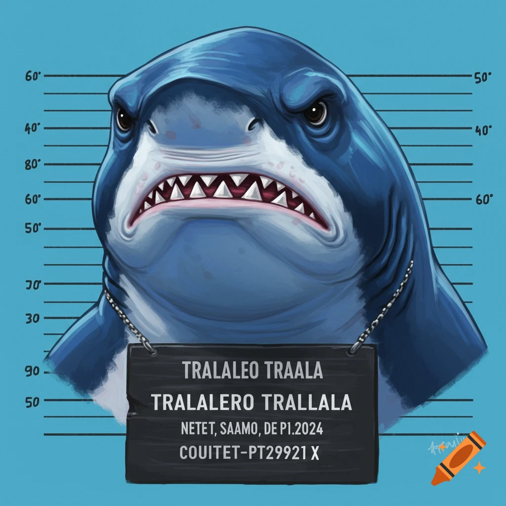 Shark mugshot on Craiyon