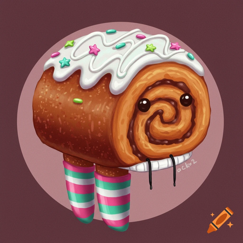 Cosmo the pastry character with star sprinkles and a hoodie on Craiyon