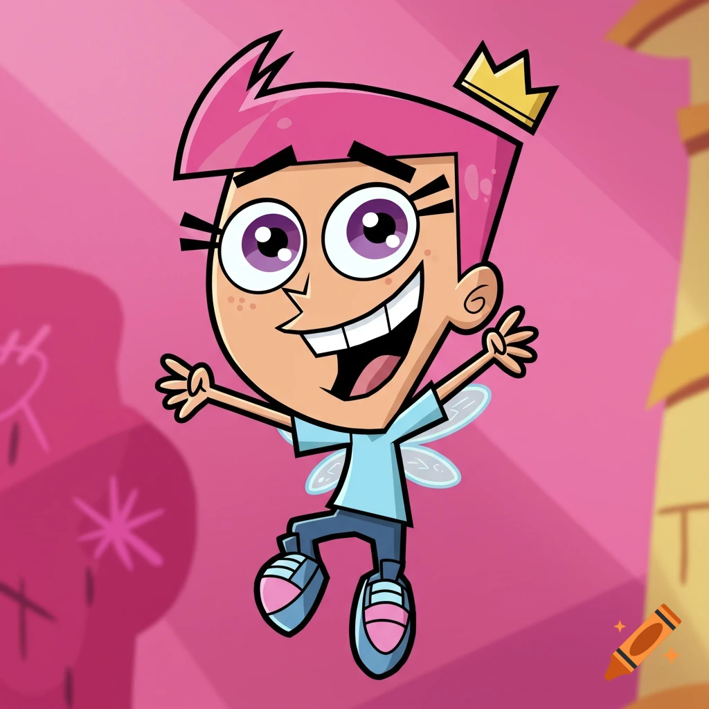 Cartoon of a boy and girl standing in a park in The Fairly OddParents ...