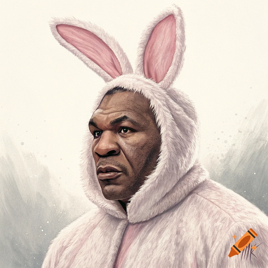 Mike Tyson as the Easter Bunny on Craiyon