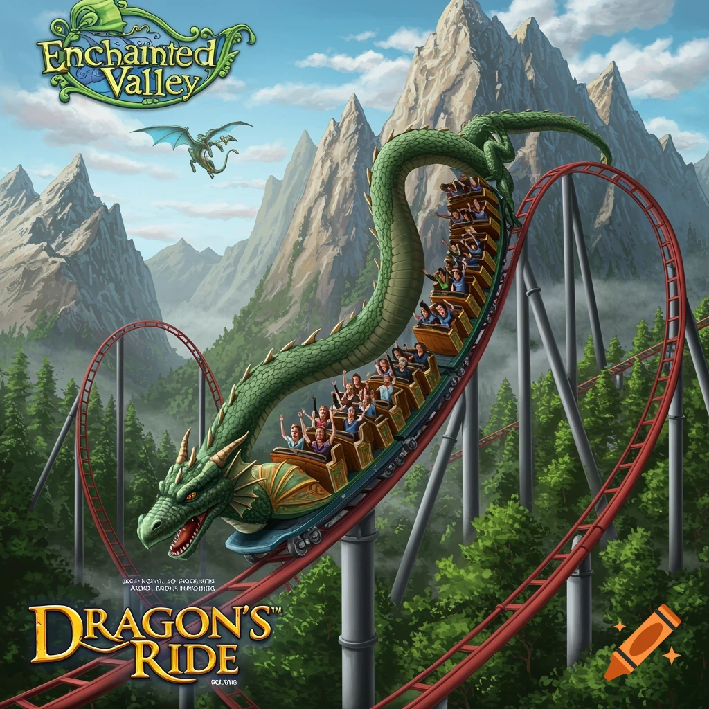 Rollercoaster images created on Craiyon