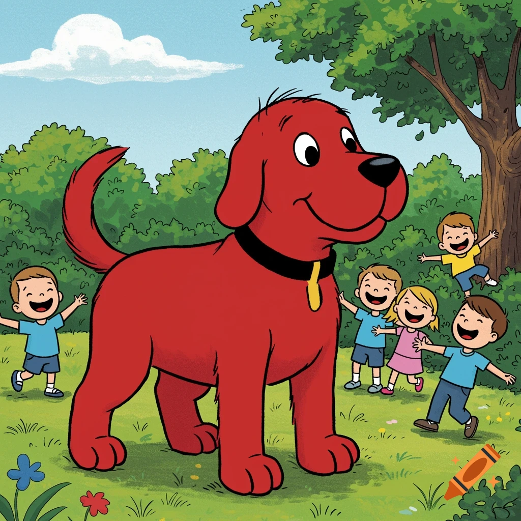 Clifford the Big Red Dog created on Craiyon