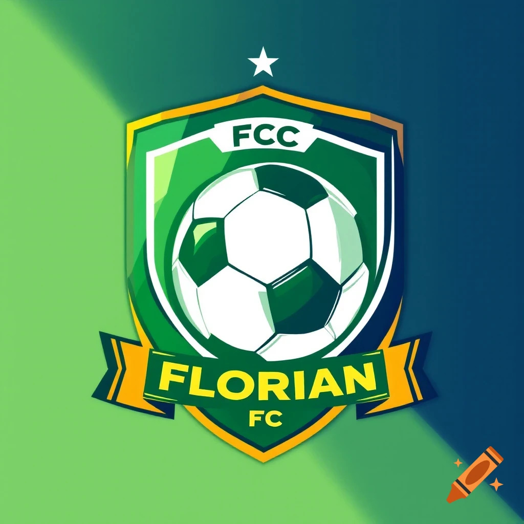 Florian FC soccer crest inspired by Florian Albert, primarily green. on Craiyon