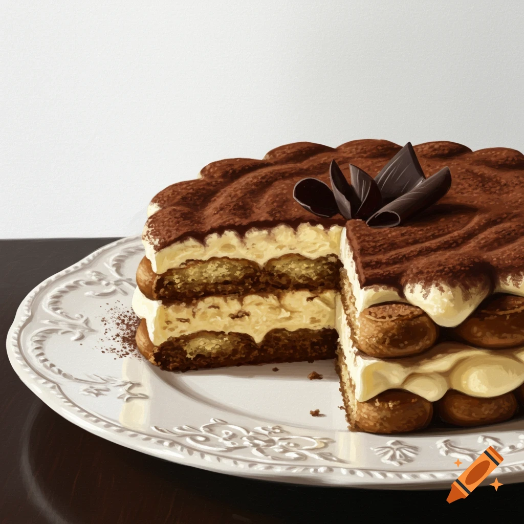 Fancy tiramisu cake on Craiyon