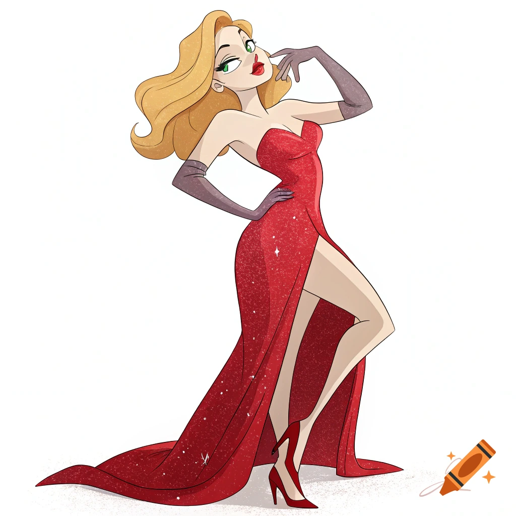 Jessica Rabbit character cartoon illustration on Craiyon