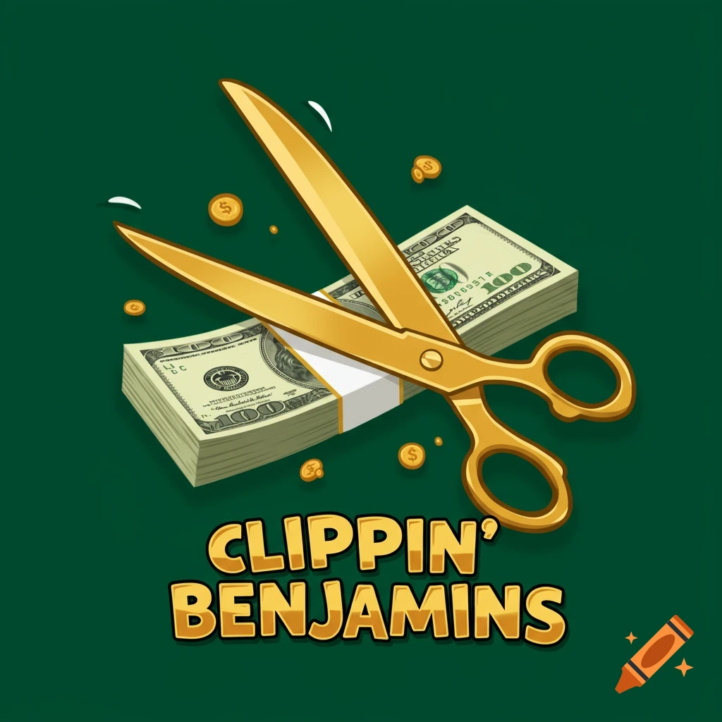 Illustration of gold scissors cutting stacks of money with gold coins ...