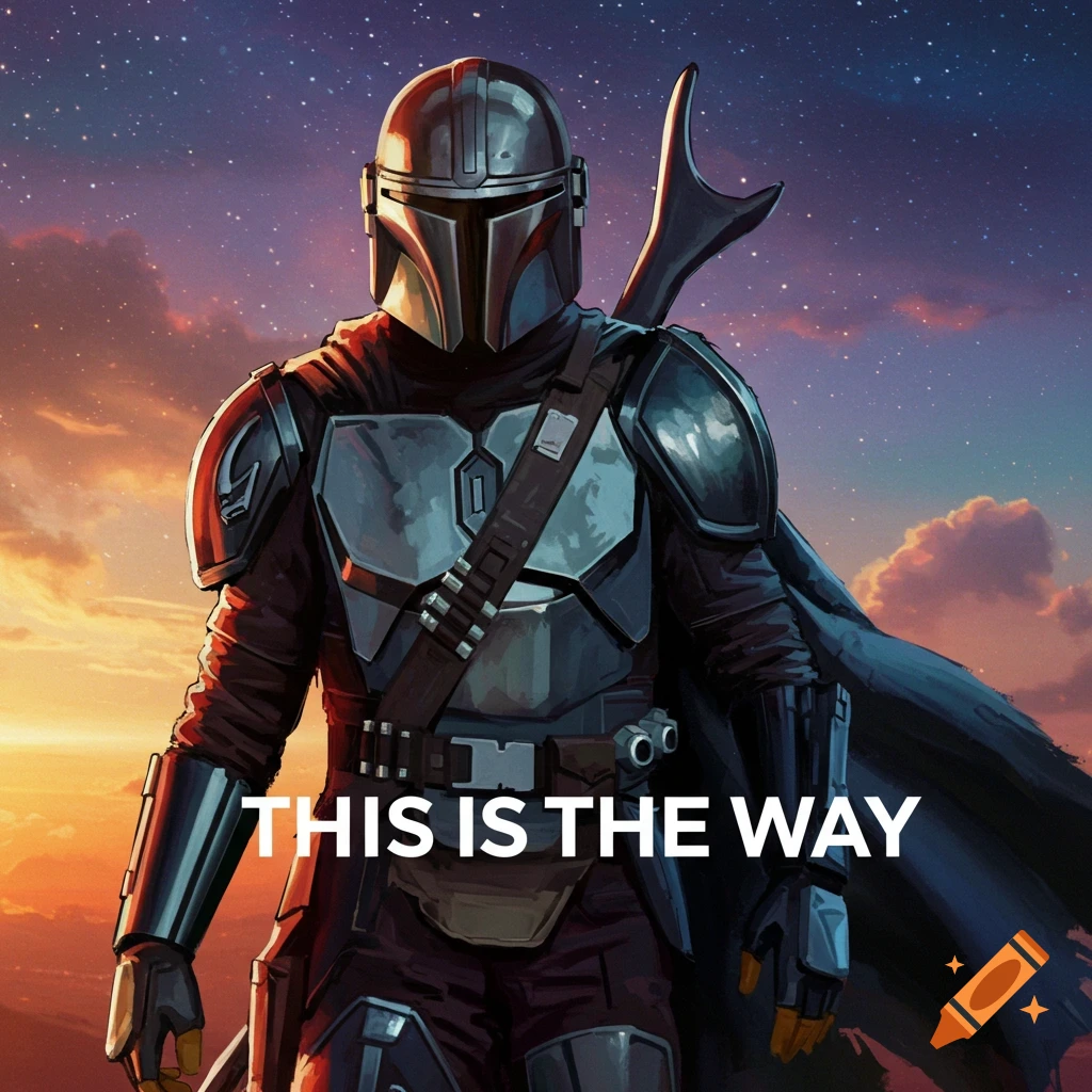 Databricks and Mandalorian with 'this is the way' quote on Craiyon
