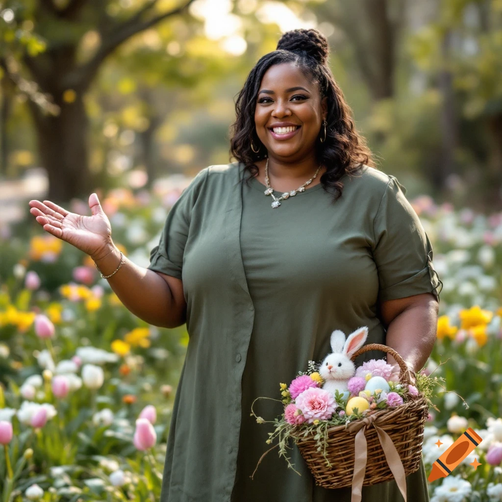 Stacey Abrams celebrating Easter on Craiyon