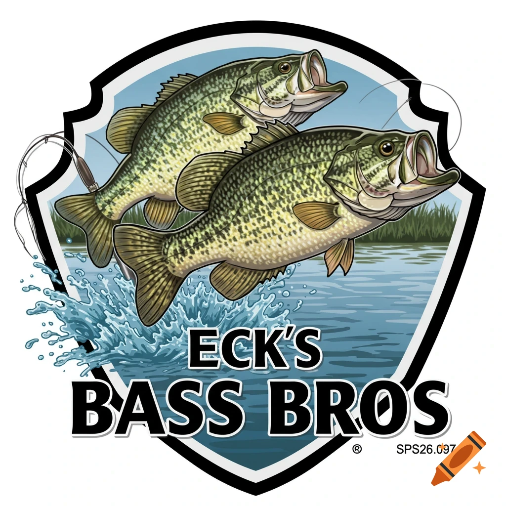 Beck's Bass Bro's logo with crappie and bass jumping out of water on ...