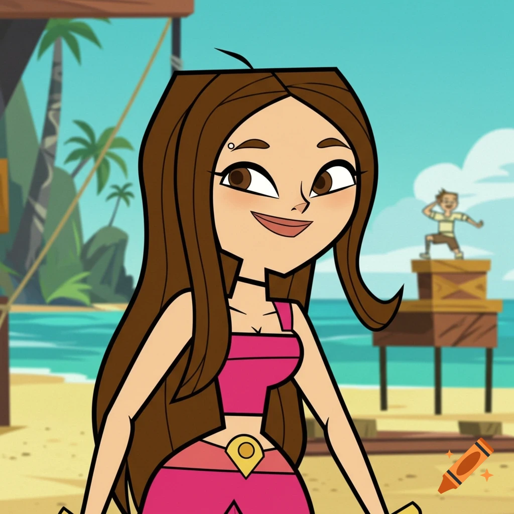 Multiple animated characters from Total Drama Island on a sandy beach ...