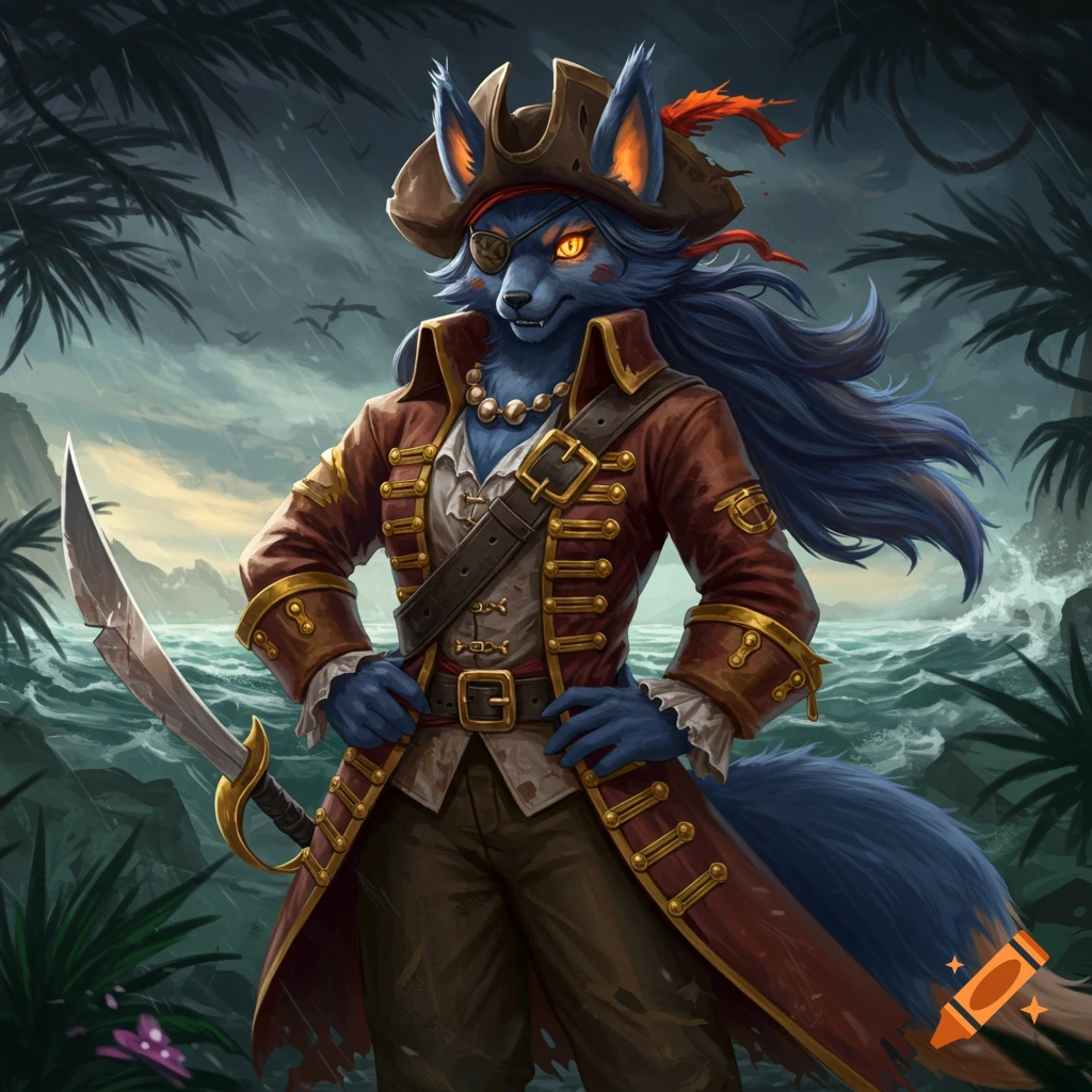 A black feline humanoid character, dressed as a monk/fighter, holds a ...