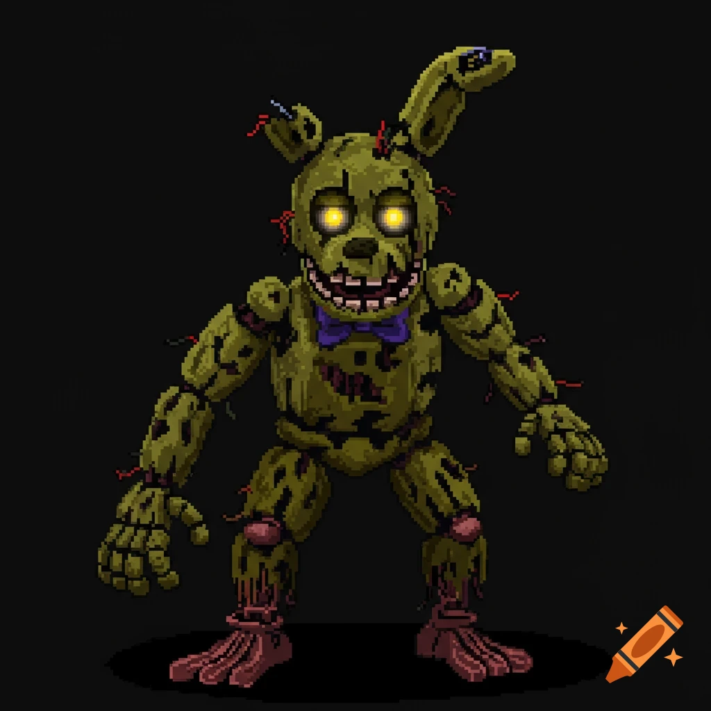 Springtrap 16-bit game icon on Craiyon